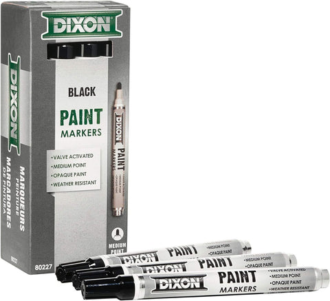 Dixon Industrial Paint Markers, Valve Action Medium Tip, 12-Count, Cho ...